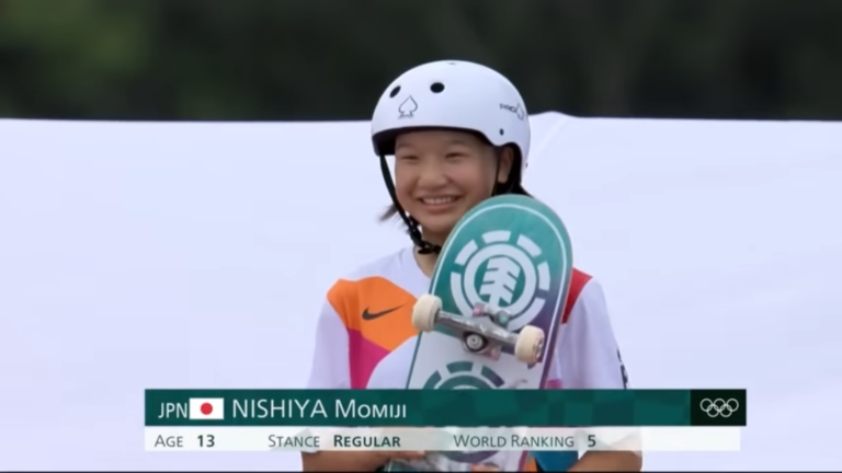 Japan's 13-year-old Momiji Nishiya wins first-ever Olympic gold in ...